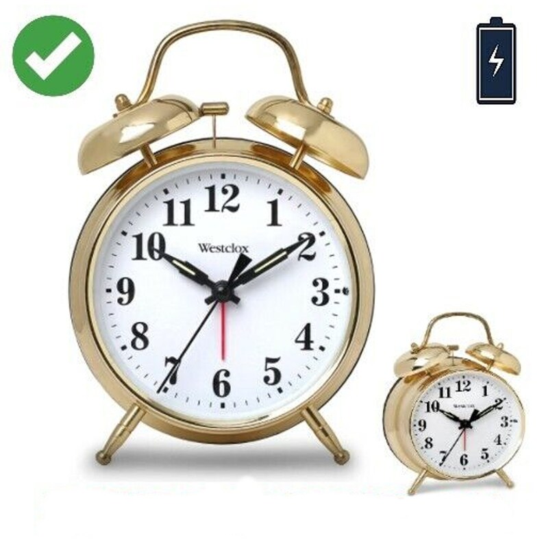 Big Ben Loud Bell Alarm Clock Twin Bell Quartz Accuracy Battery ...