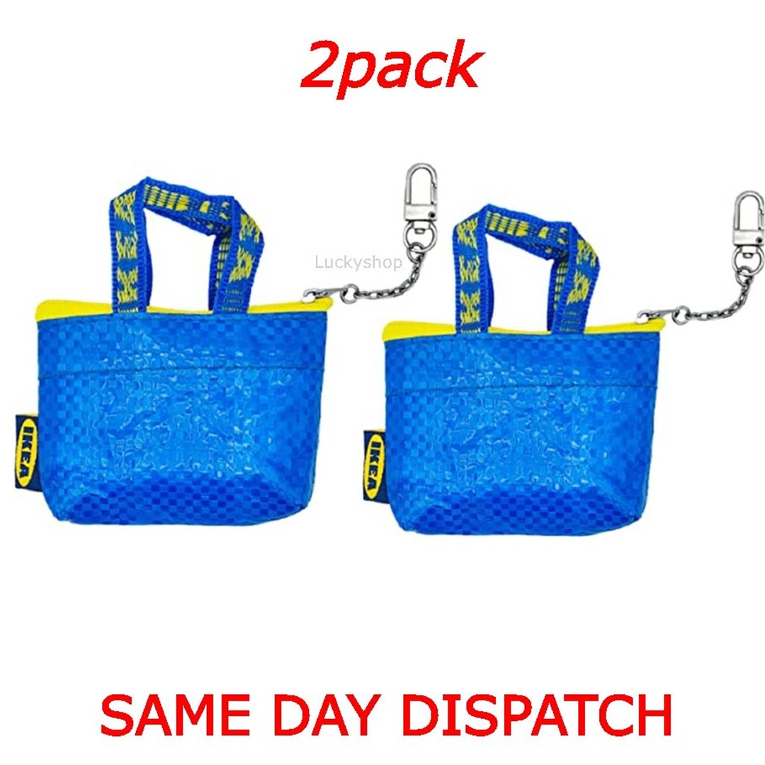 2 Pack Knölig Coin Pouch Frakta IKEA Blue Mini Bag With Zip Blue ...