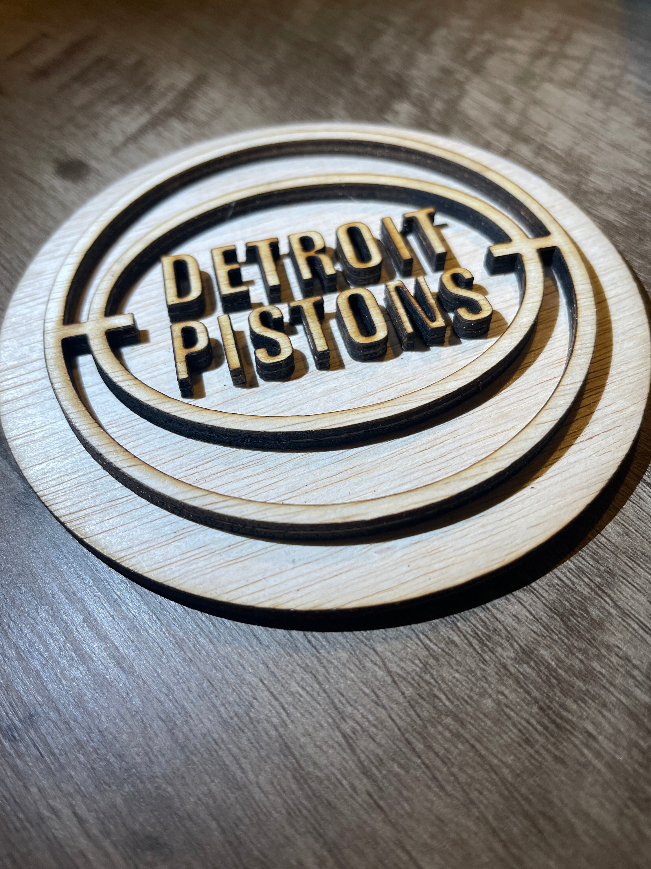 Pistons Wooden Logo Sign - Etsy