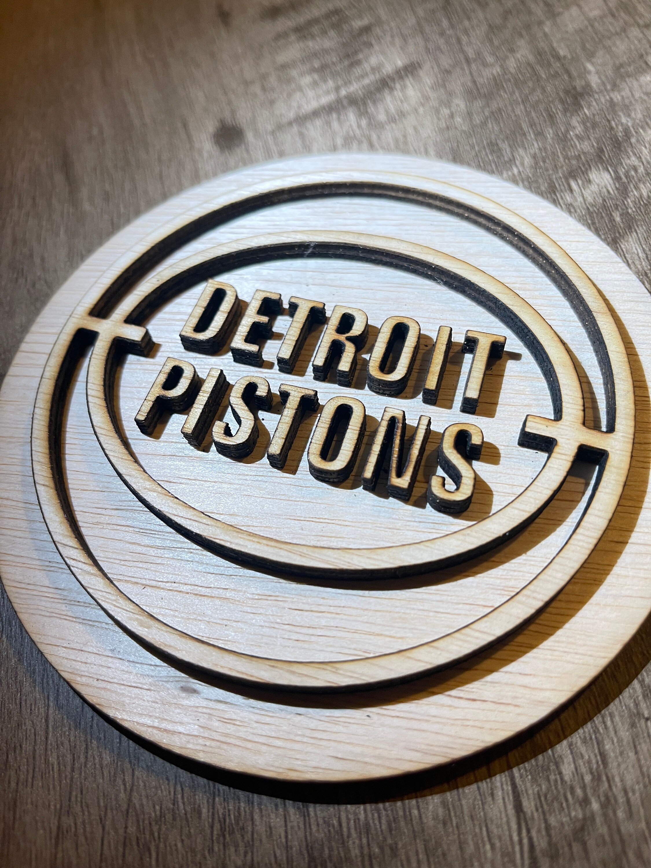 Pistons Wooden Logo Sign - Etsy