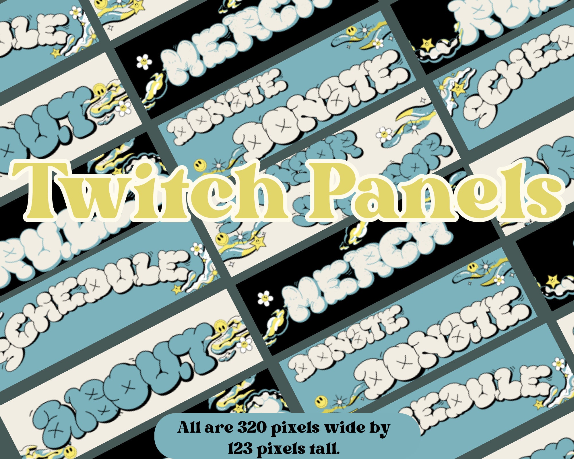 Graffiti Panel Set of 6 - Etsy