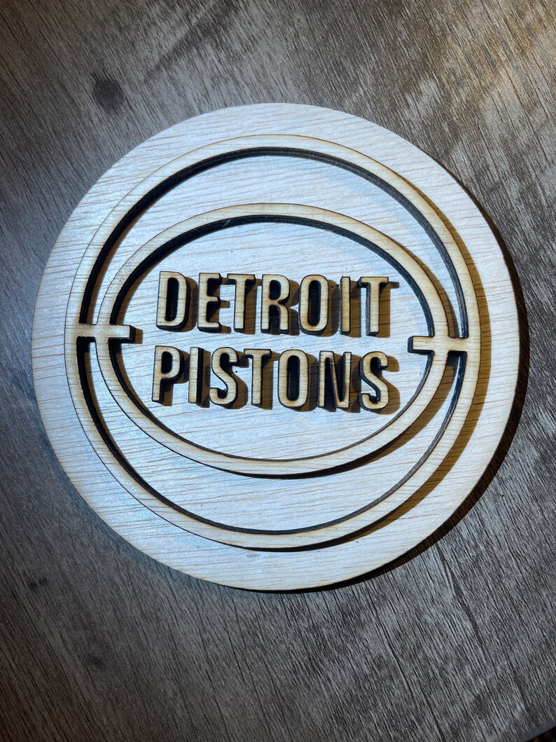 Pistons Wooden Logo Sign - Etsy