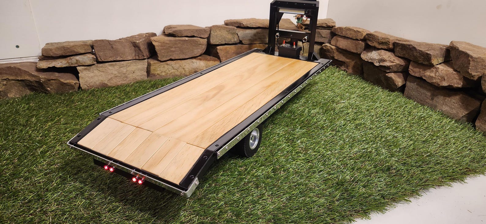 1/10 Scale Gooseneck RC Flat Bed Trailer W/lights and Leaf Spring ...