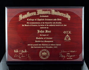 Diploma Framing Custom Made With Your College Color - Etsy