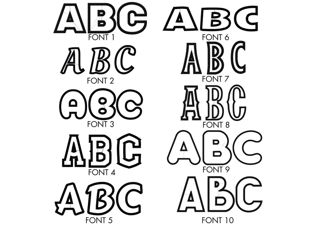 10 Applique Machine Embroidery Fonts - Etsy