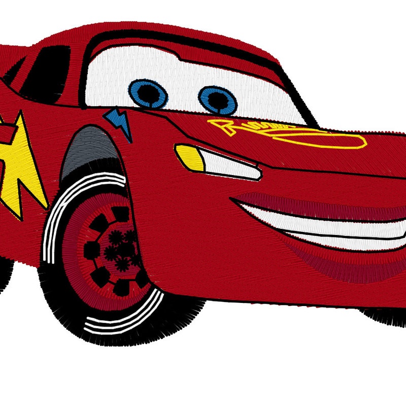 Lightning Mcqueen Applique - Etsy
