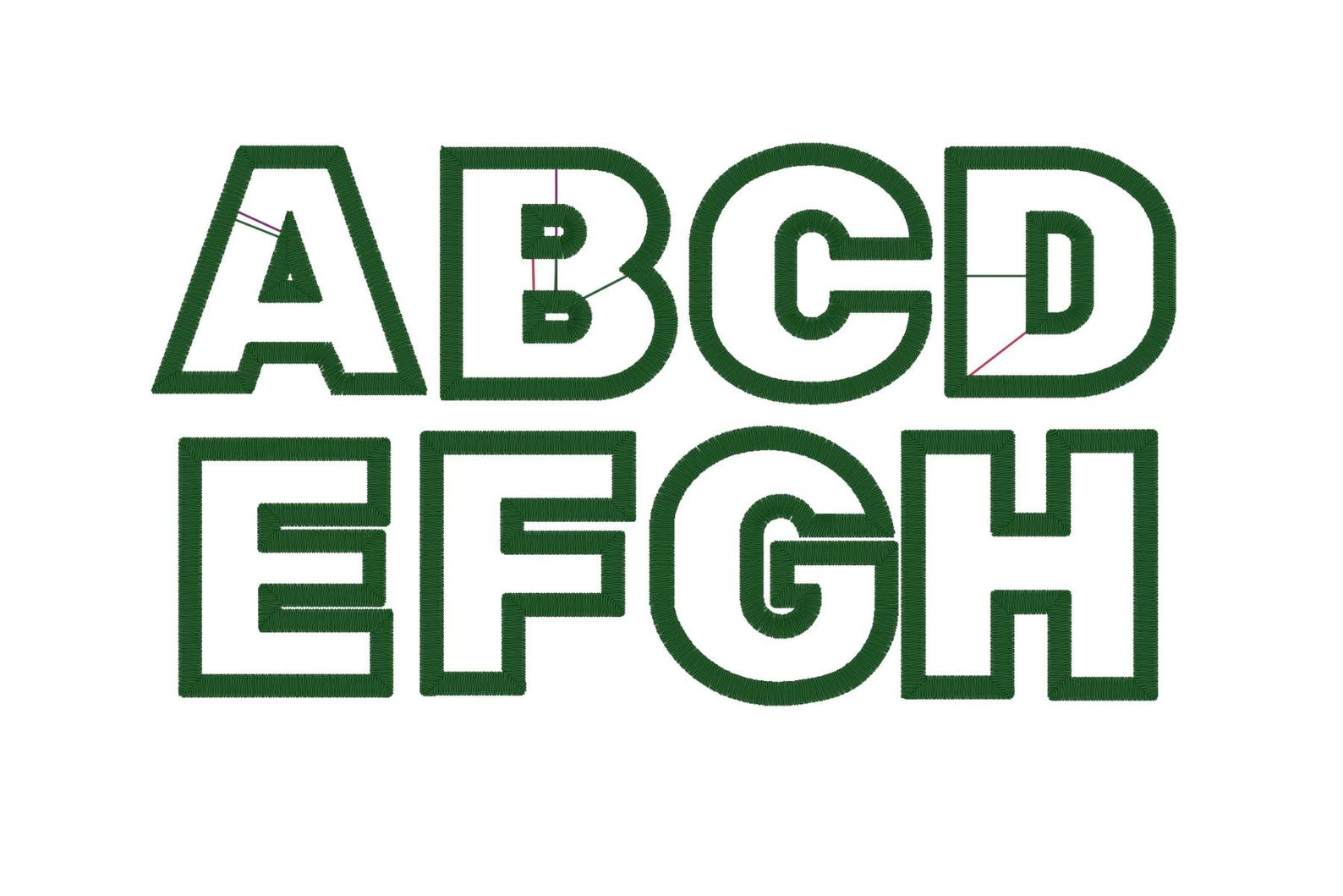Collegiate Block Style Applique Font - Etsy