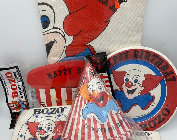 Bozo the Clown, Party Supplies, Bozo the Clown Memorabilia, Vintage ...
