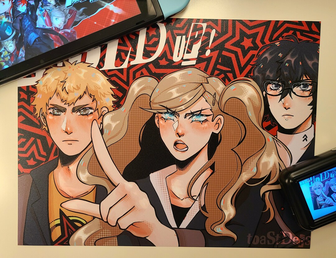 Persona 5: Hold Up 8.5x11 Art Print Ryuji, Ann, Ren - Etsy