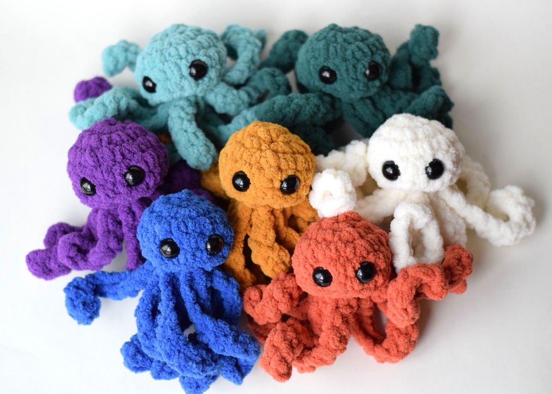 Chunky Crochet Octopus Stuffed Plushie Toy - Etsy