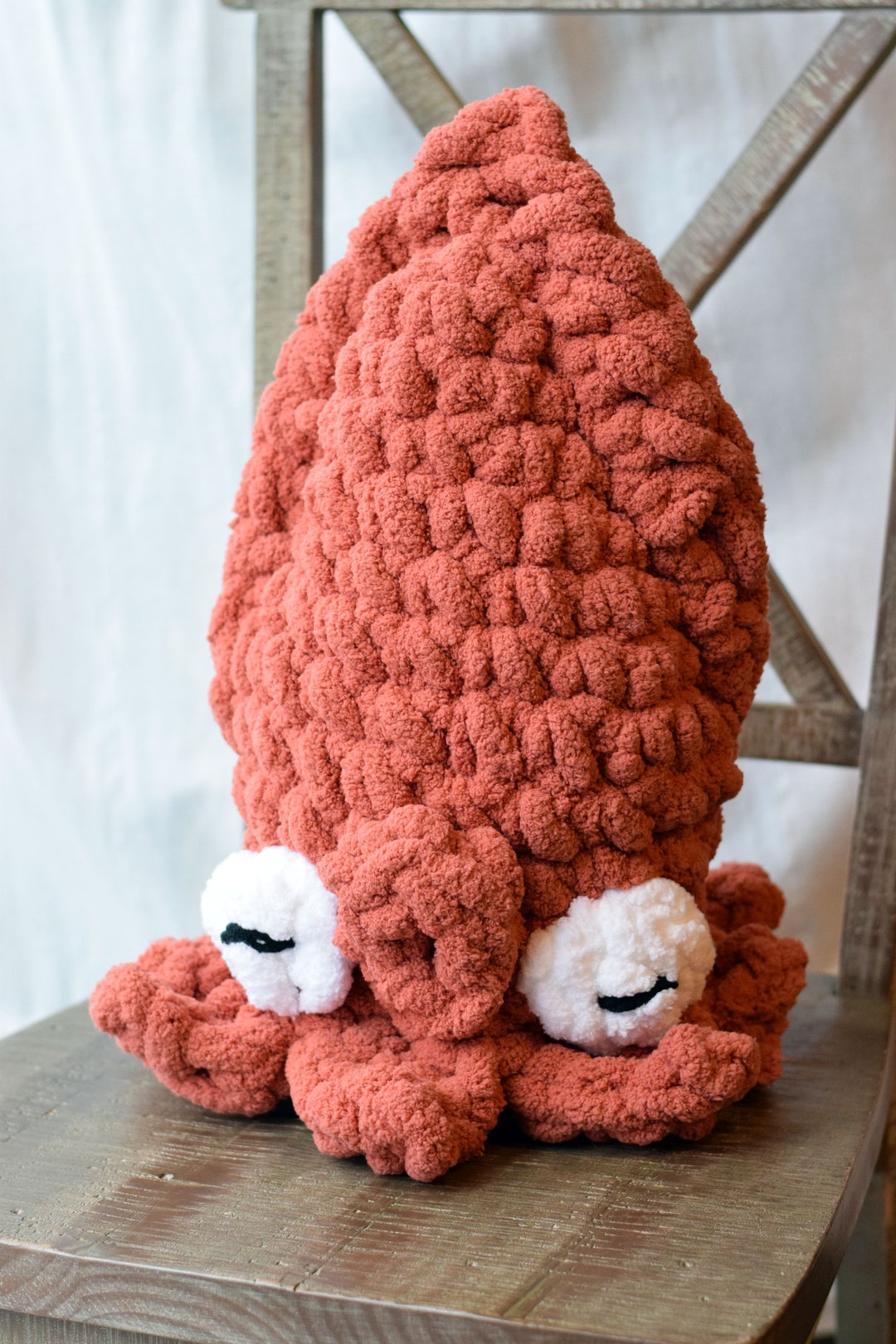 Crochet Jumbo Giant Squid Stuffed Plushie - Etsy