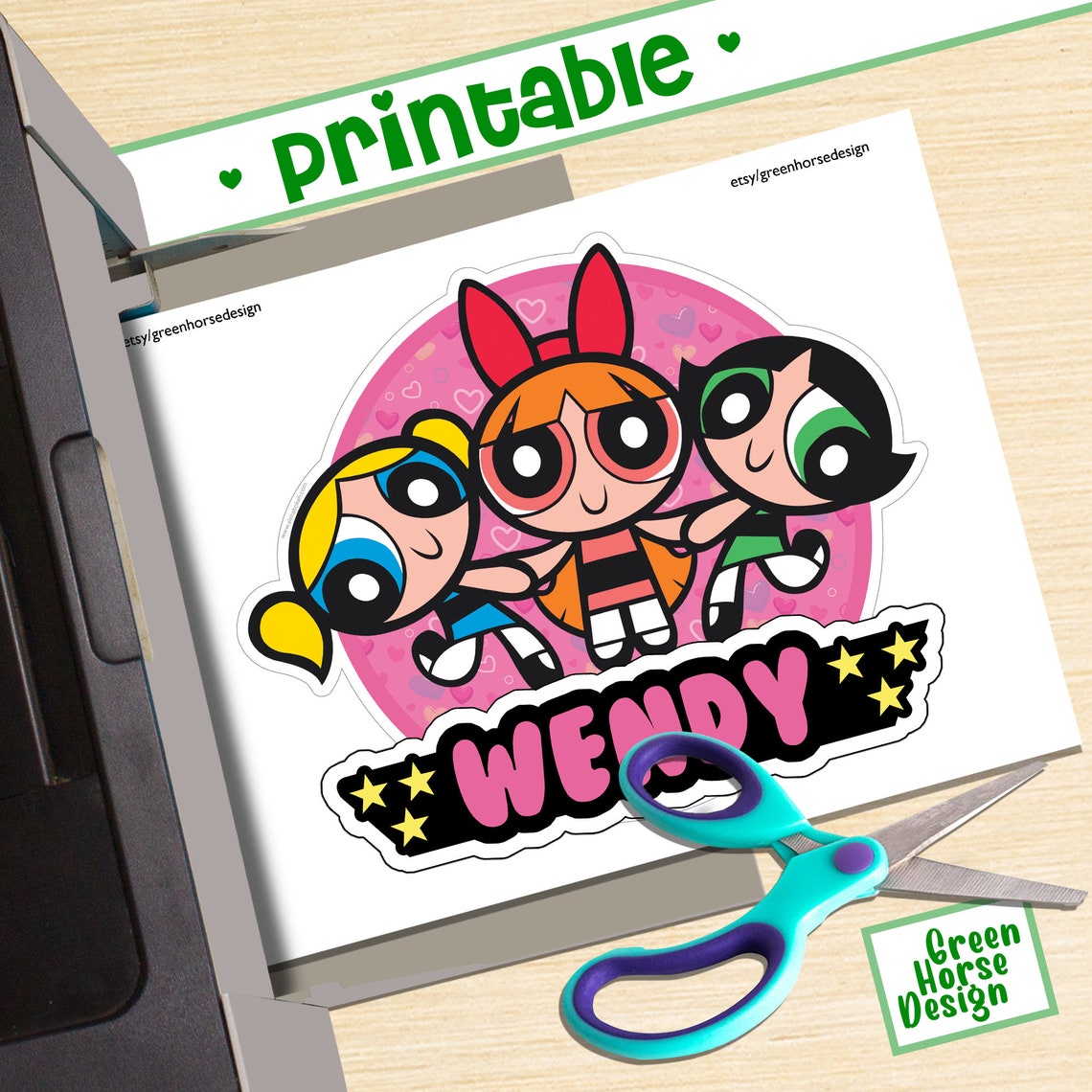 Powerpuff Girls/ Happy Birthday Custom Cake Topper / Personalize Name ...