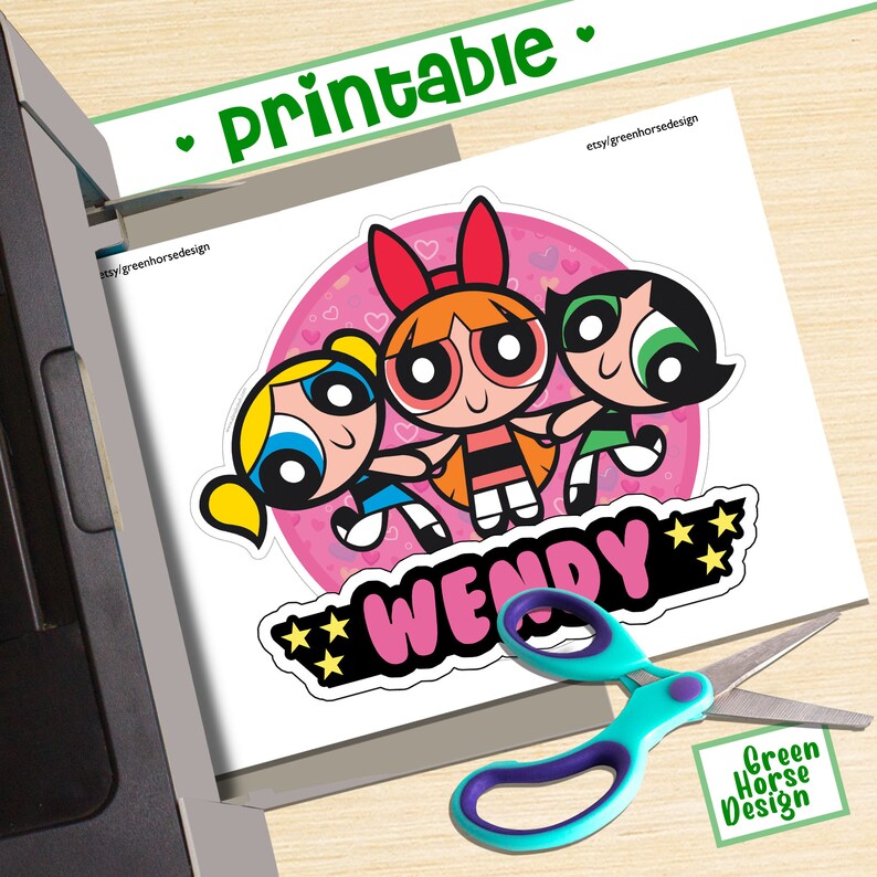 Powerpuff Girls/ Happy Birthday Custom Cake Topper / Personalize Name ...