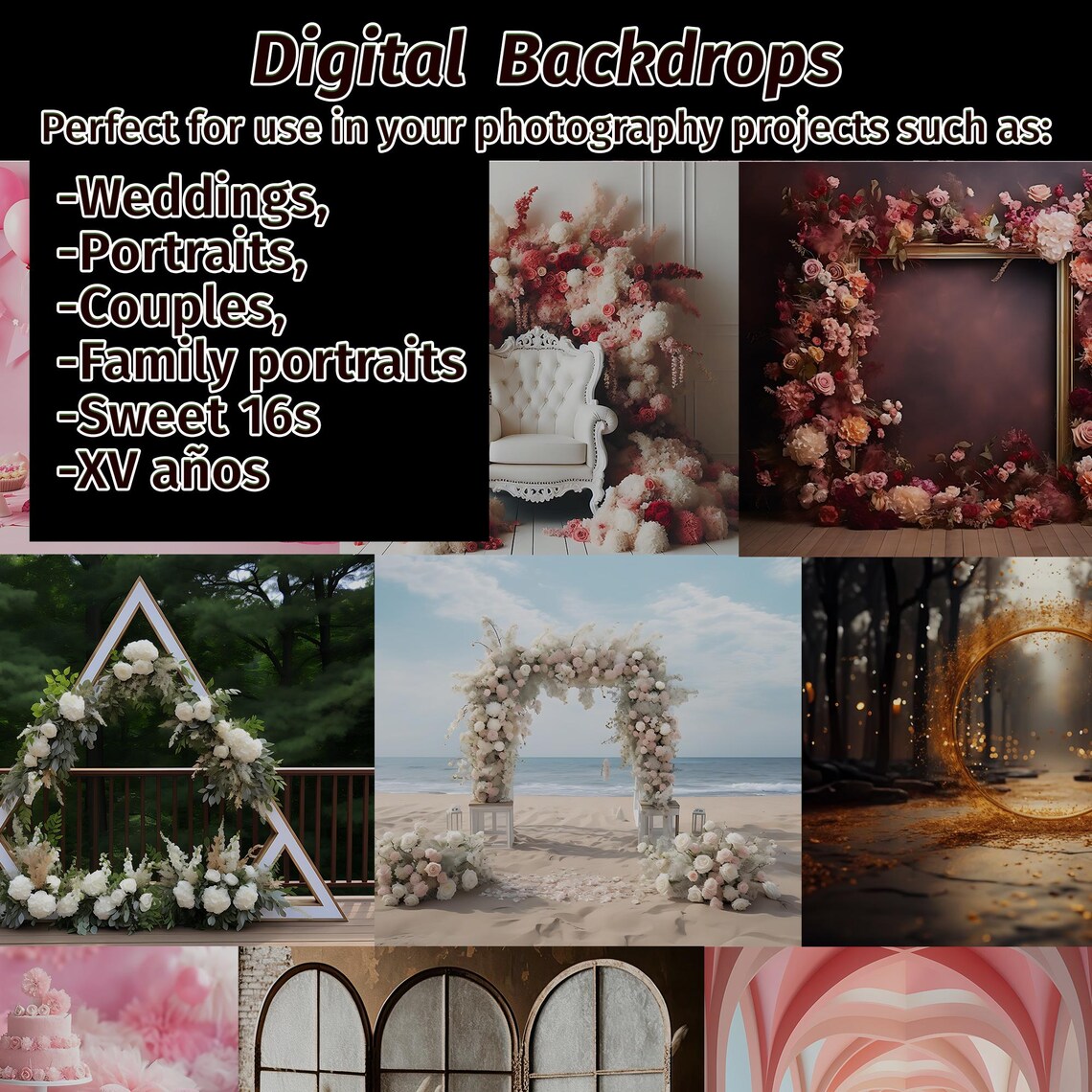 Bundle Digital Backdrops High Resolution +880 Files/perfect for ...