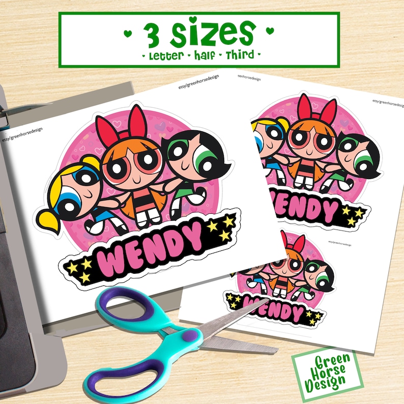 Powerpuff Girls/ Happy Birthday Custom Cake Topper / Personalize Name ...