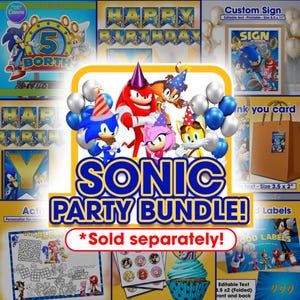 Sonic the Hedgehog Happy Birthday Custom Cake Topper / Personalize Name ...