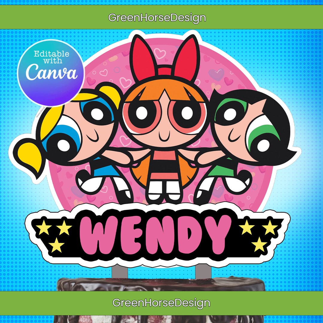 Powerpuff Girls/ Happy Birthday Custom Cake Topper / Personalize Name ...