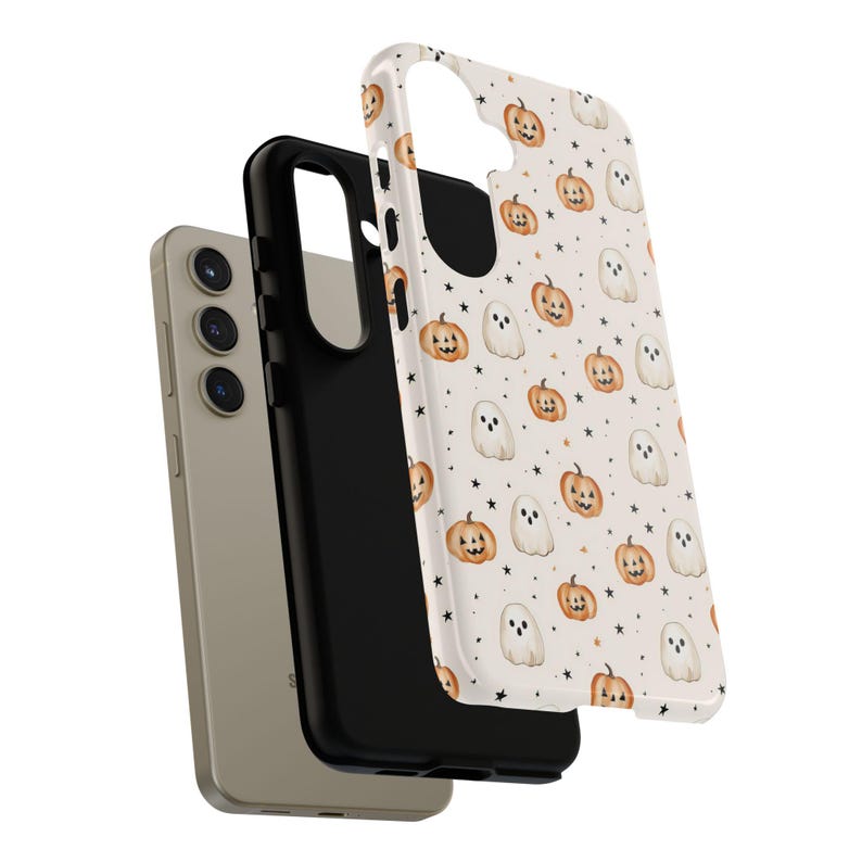 Cute and Spooky Ghost and Pumpkin Phone Case for Iphone, Google and ...