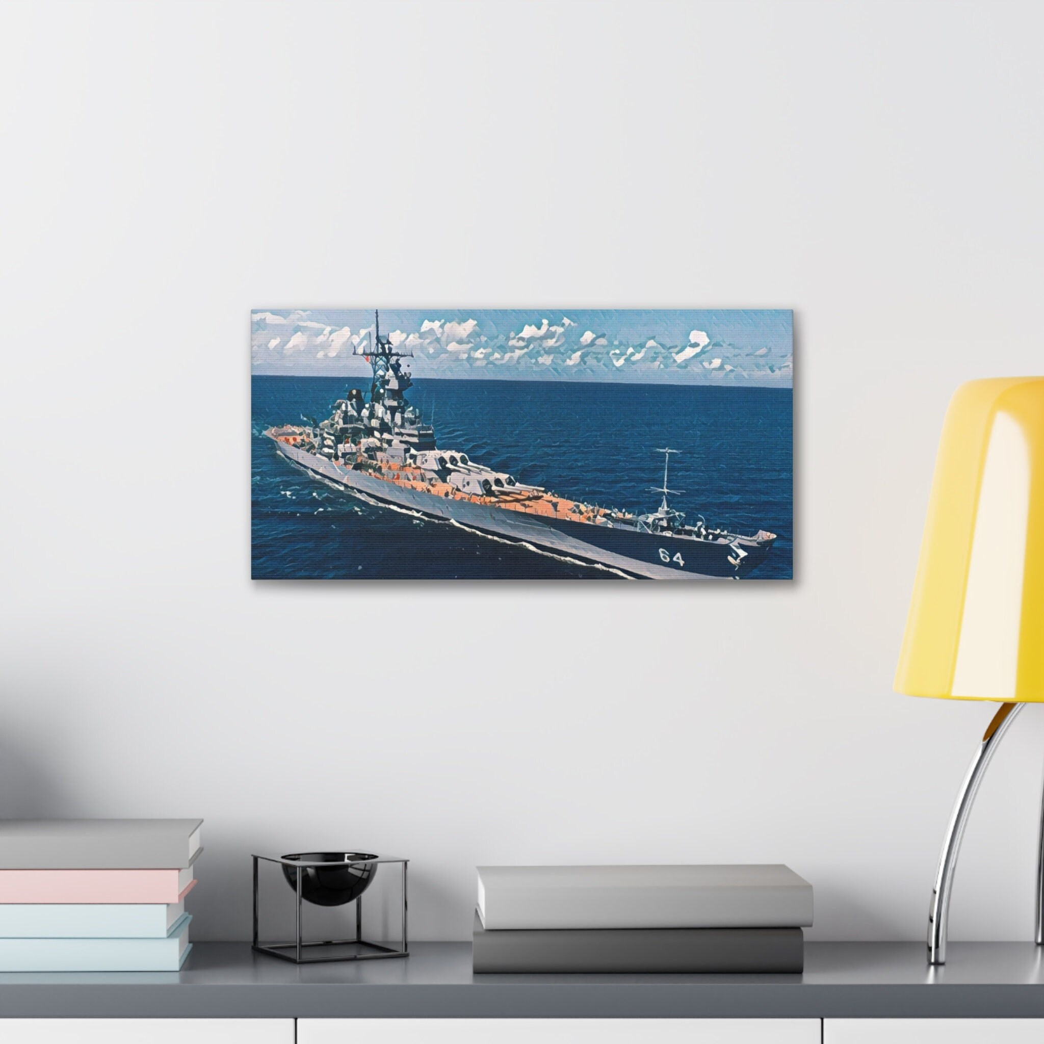 USS Wisconsin Battleship Printable Art, USS Wisconsin Battleship Art ...