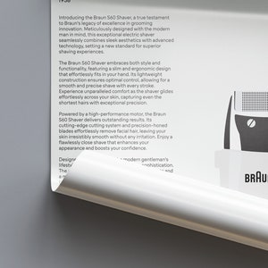 Braun S60 Shaver Design Poster, Braun Print, Braun Wall Art, Dieter ...