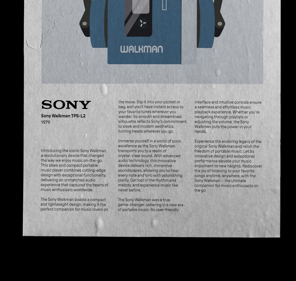 Sony Walkman TPS-L2 Poster, Braun Print, Braun Wall Art, Dieter Rams ...