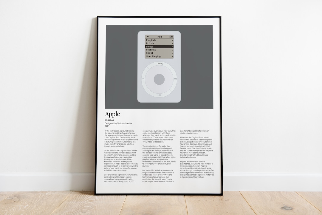 Apple Ipod Original Design Poster, Braun Print, Braun Wall Art, Dieter ...