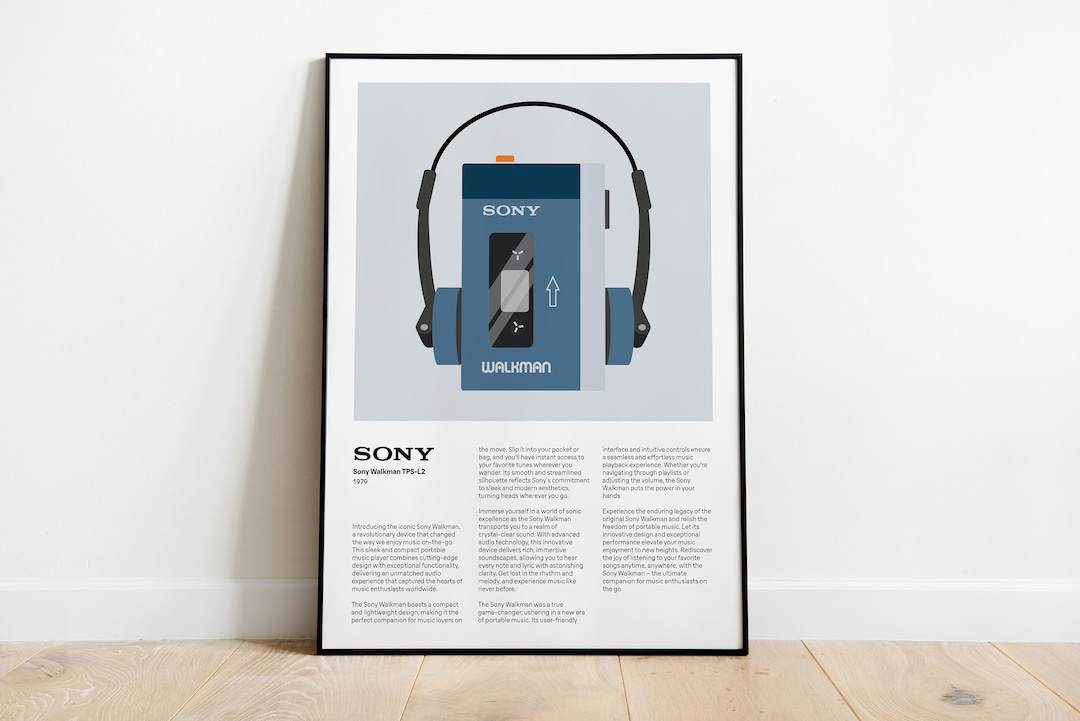 Sony Walkman TPS-L2 Poster, Braun Print, Braun Wall Art, Dieter Rams ...