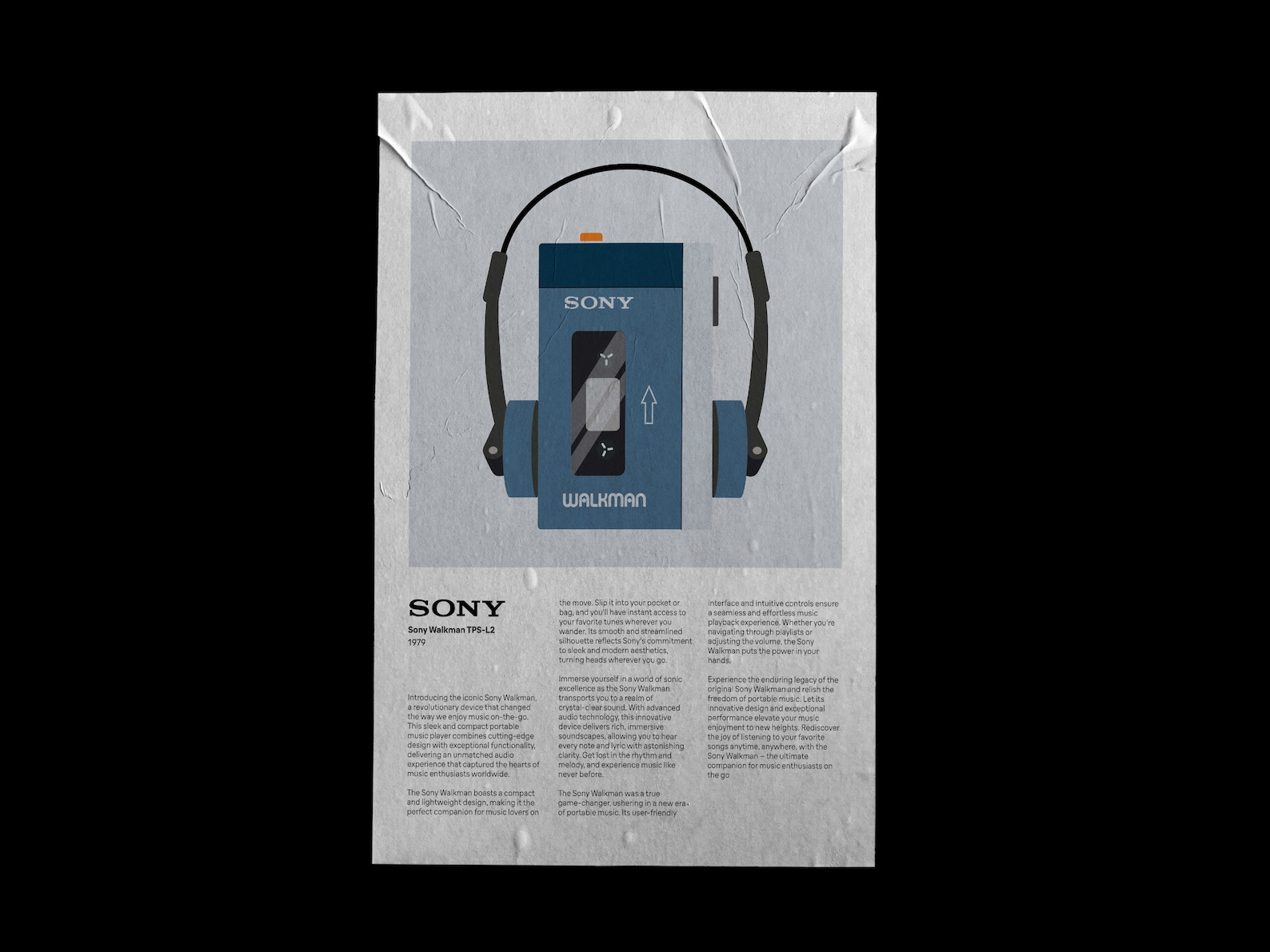 Sony Walkman TPS-L2 Poster, Braun Print, Braun Wall Art, Dieter Rams ...
