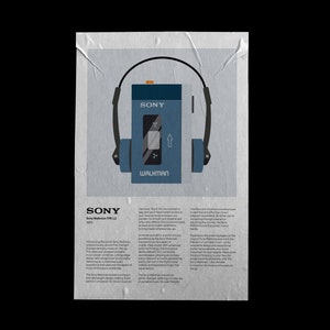 Sony Walkman TPS-L2 Poster, Braun Print, Braun Wall Art, Dieter Rams ...