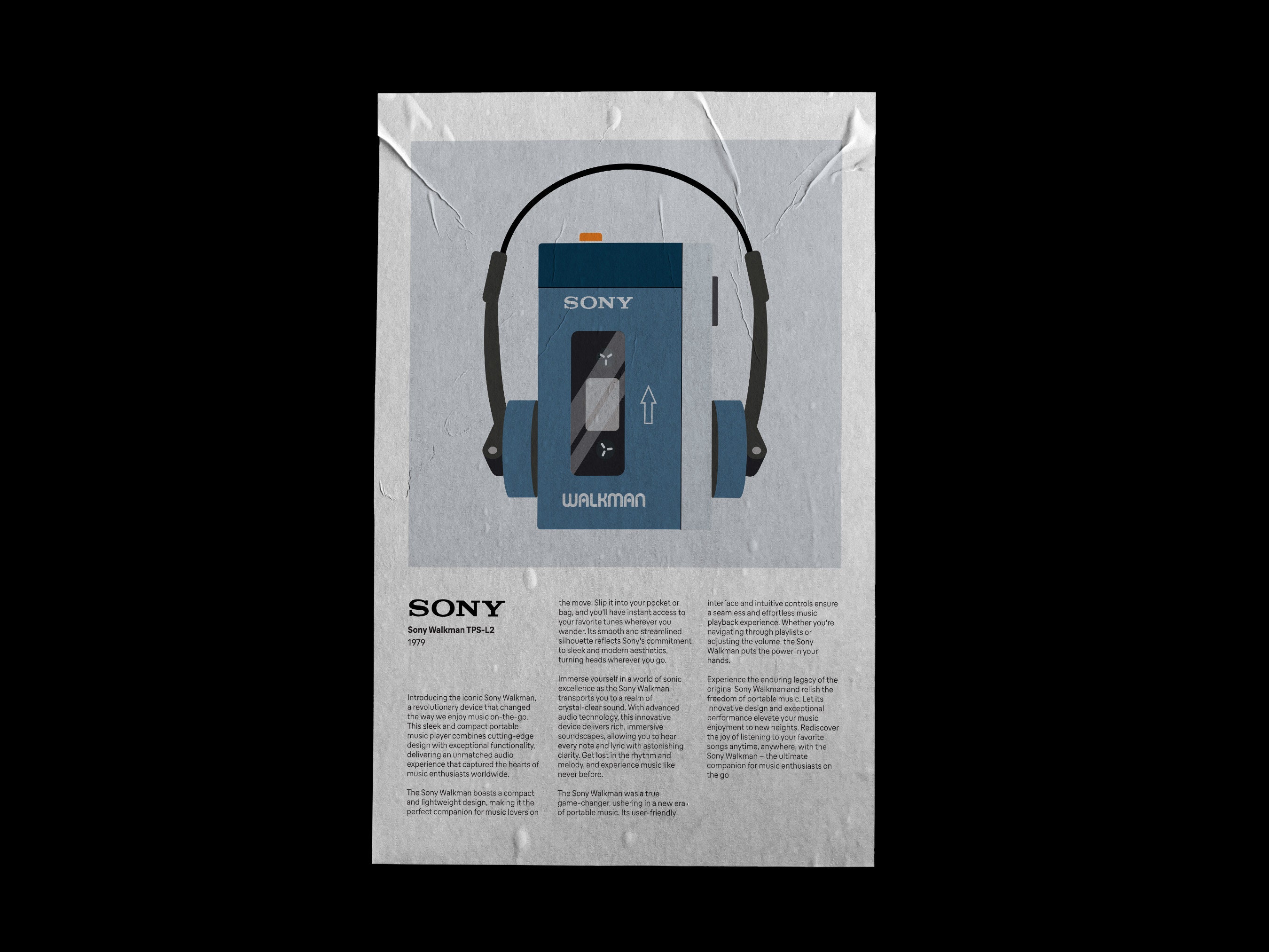 Sony Walkman TPS-L2 Poster, Braun Print, Braun Wall Art, Dieter Rams ...