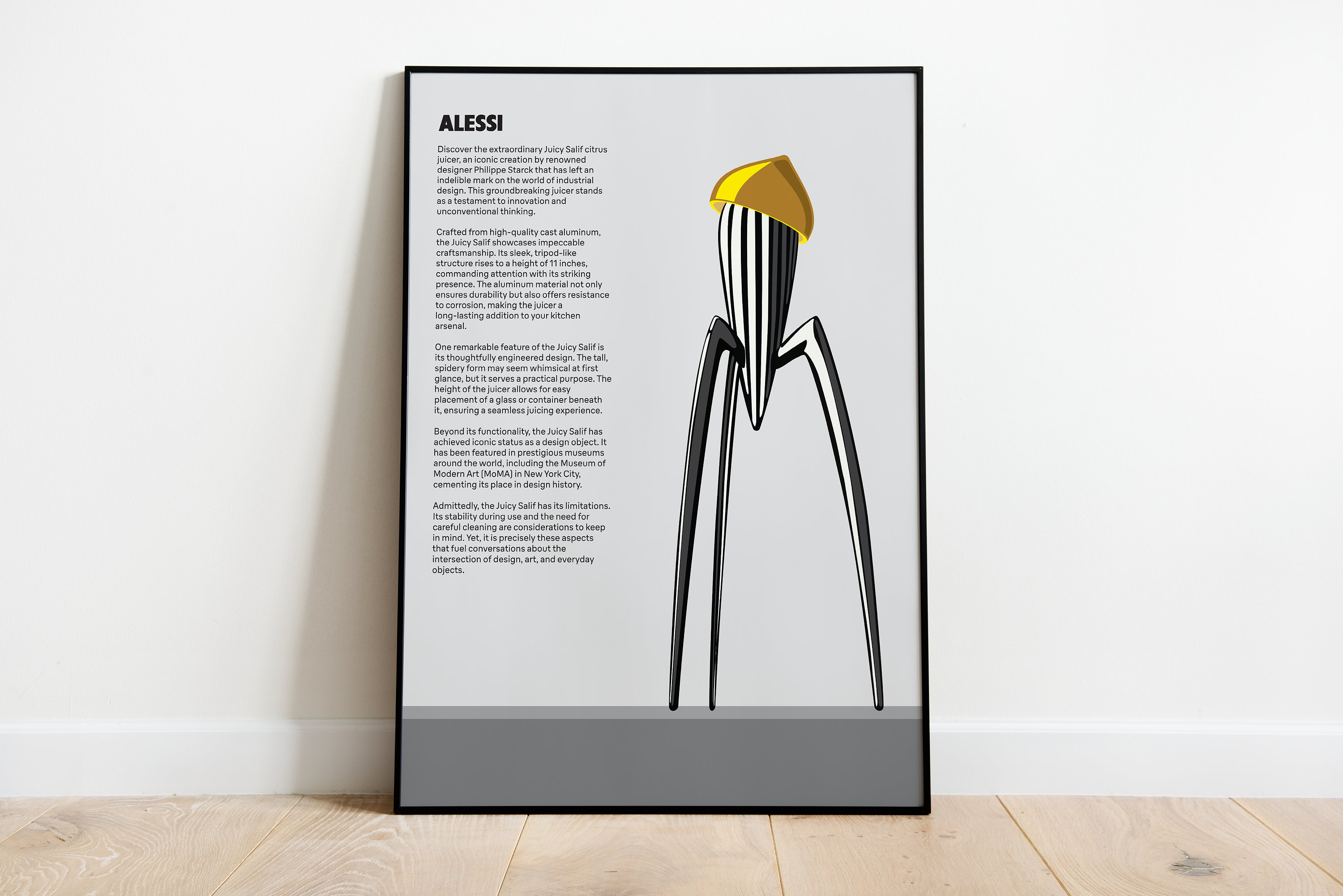 Alessi Juicy Salif Design Poster Braun Wall Art Poster - Etsy