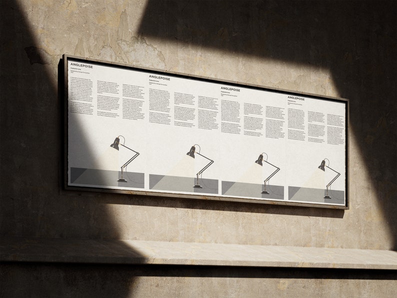 Anglepoise Lamp Digital Poster, Braun Print, Braun Wall Art, Dieter ...