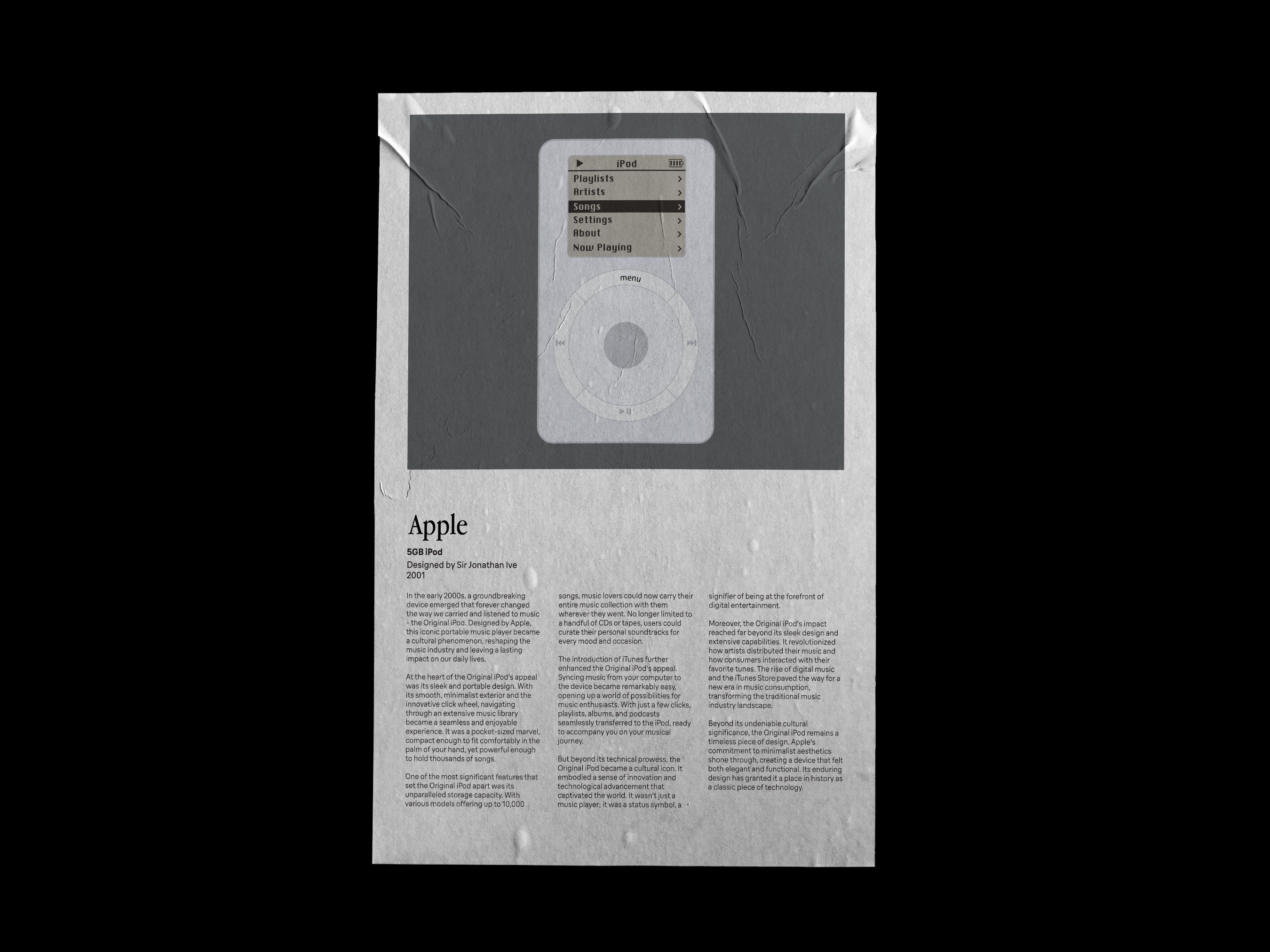 Apple Ipod Original Design Poster, Braun Print, Braun Wall Art, Dieter ...