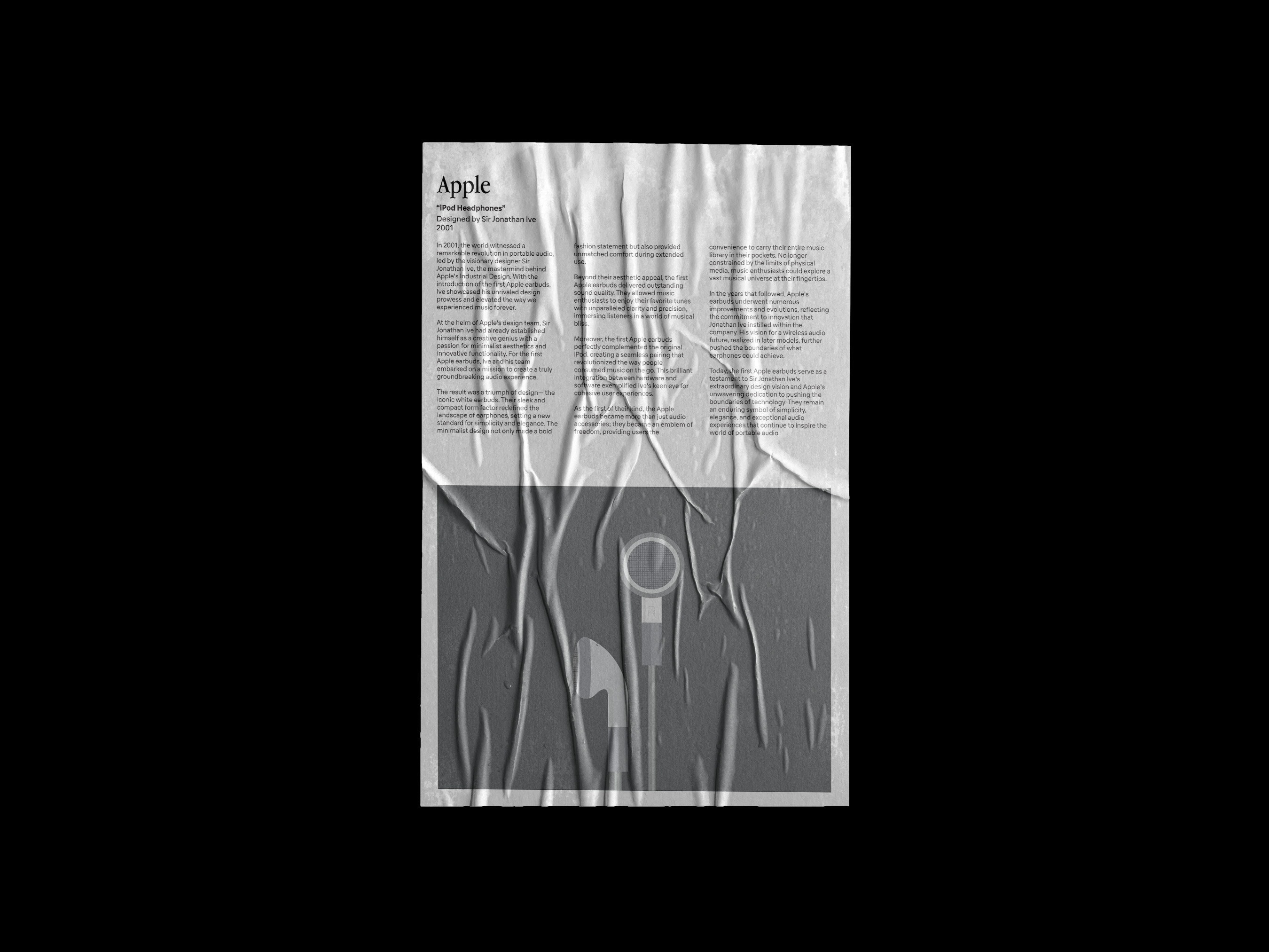 Apple Earbuds Original Design Poster, Braun Print, Braun Wall Art ...