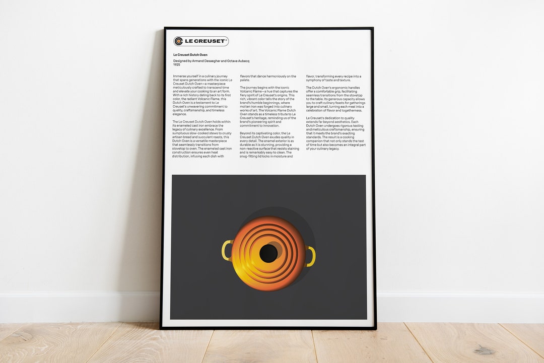 Le Creuset Oven Digital Poster, Braun Print, Braun Wall Art, Dieter ...
