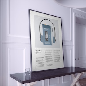 Sony Walkman TPS-L2 Poster, Braun Print, Braun Wall Art, Dieter Rams ...