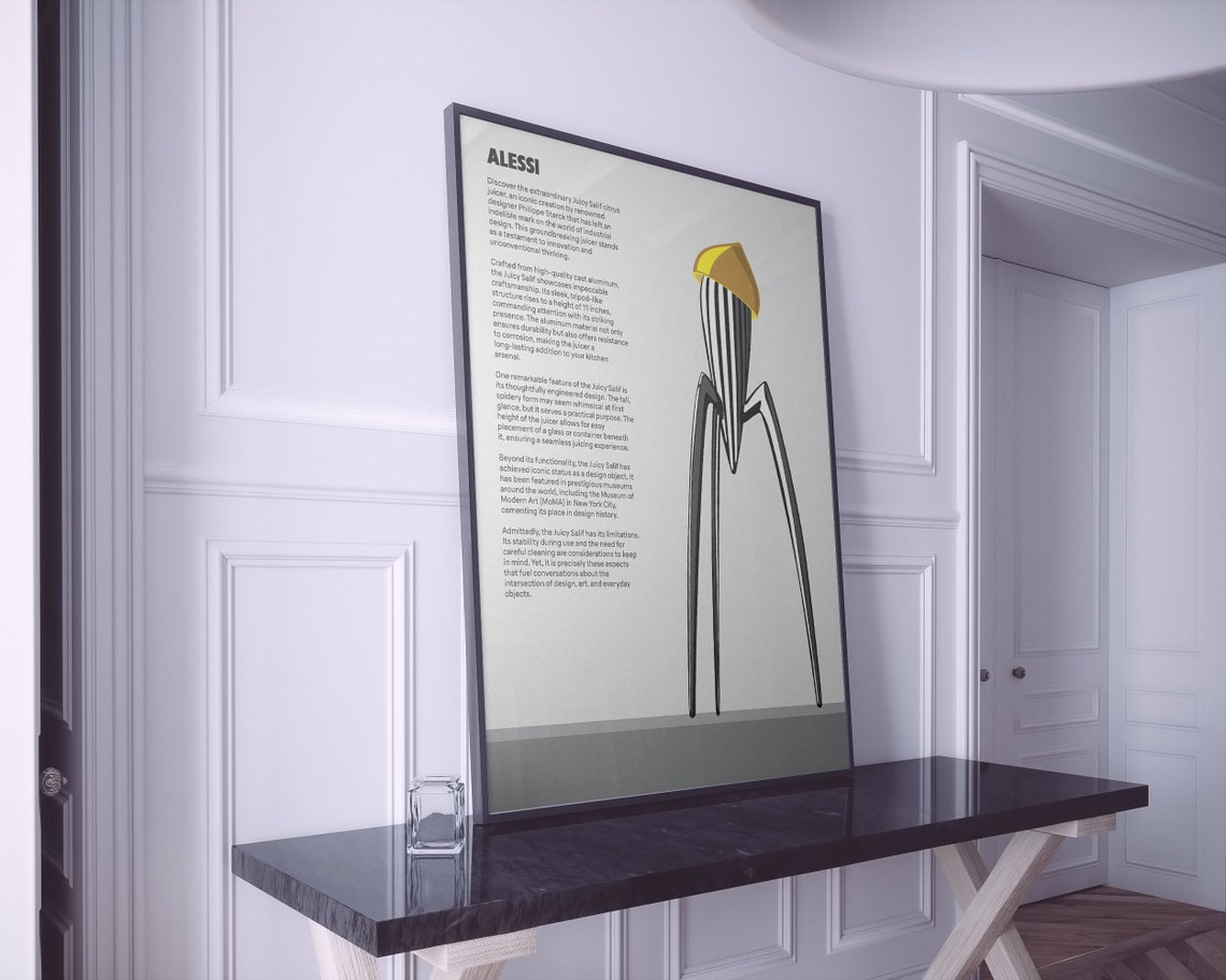 Alessi Juicy Salif Design Poster Braun Wall Art Poster - Etsy
