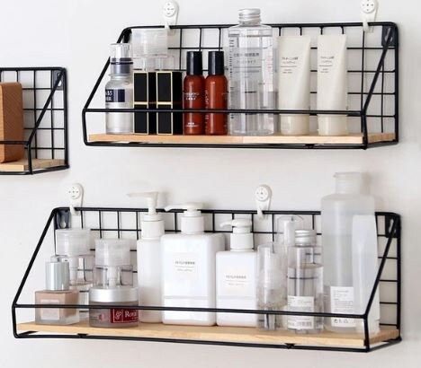 Grid Geometric Floating Wall Shelf Office Bedroom Childrens Room ...