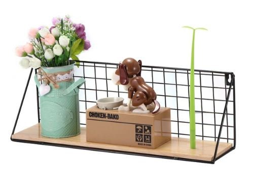 Grid Geometric Floating Wall Shelf Office Bedroom Childrens Room ...