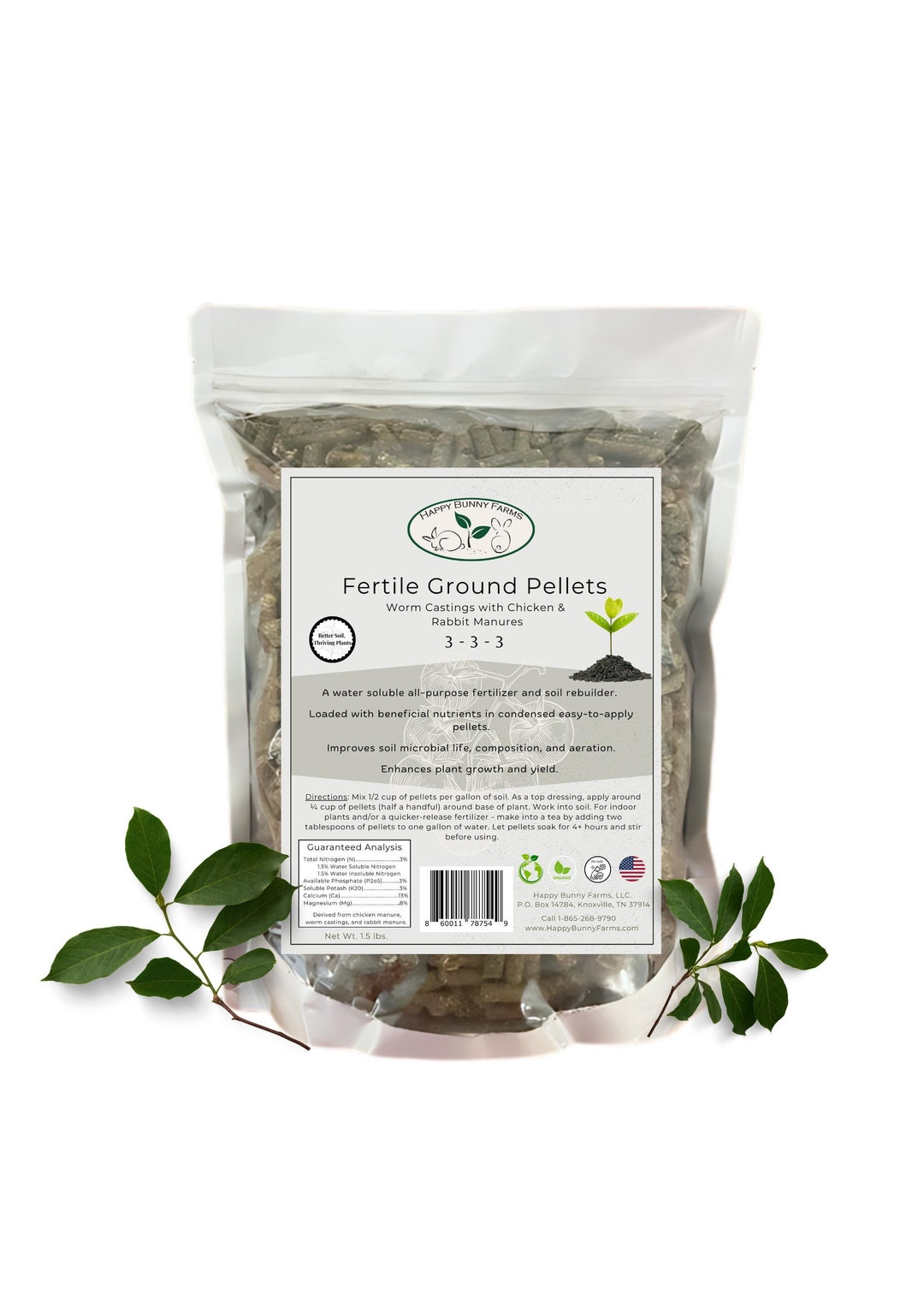 Fertile Ground Pellets, Organic Plant Fertilizer and Soil Rebuilder ...