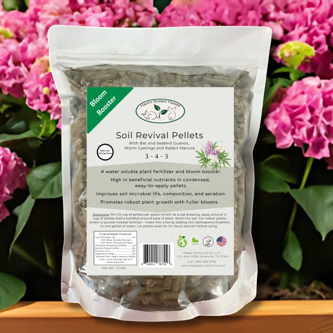 Soil Revival, Organic Bloom Booster and Fertilizer Pellets. 3-4-3 NPK ...