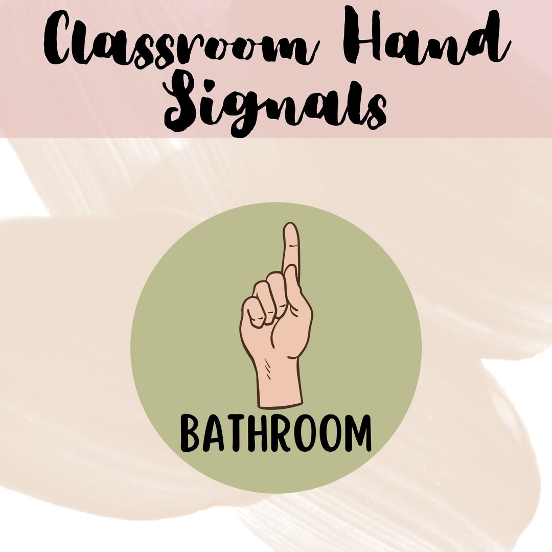 Classroom Hand Signal Posters - Etsy