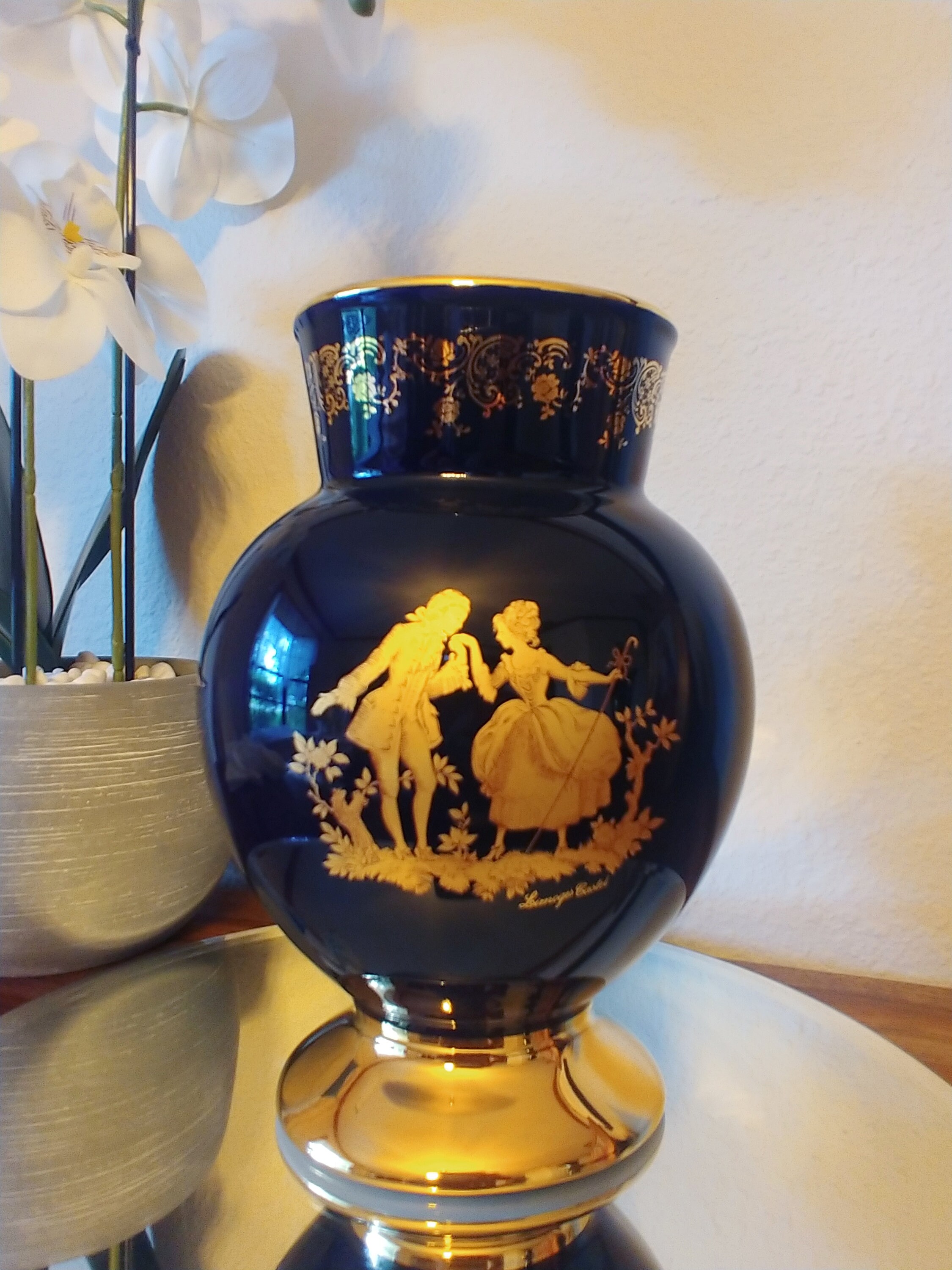 Limoges Castel Cobalt Vase, 22K Gold, France, Beautiful Cobalt Blue - Etsy