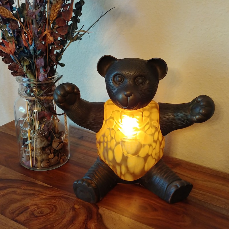 Teddy Bear Lamp - Etsy