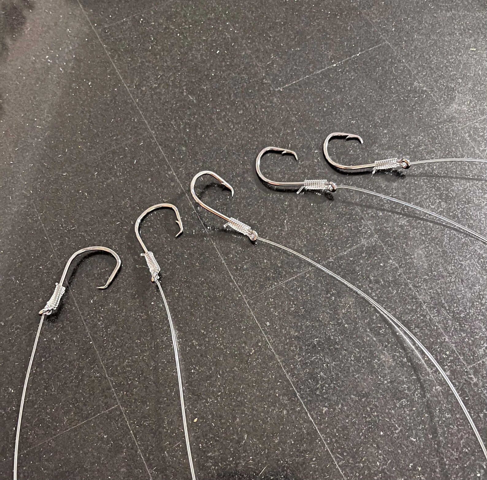 Cannonball Red/black Drum Fishing Rigs 100LB Mono Snelled 6/0 Circle ...