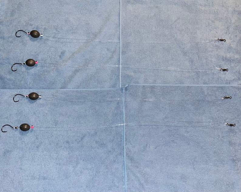 4 Pack Knocker Snapper Bottom Fishing Rigs 80LB Mono 6/0 Circle Hook ...