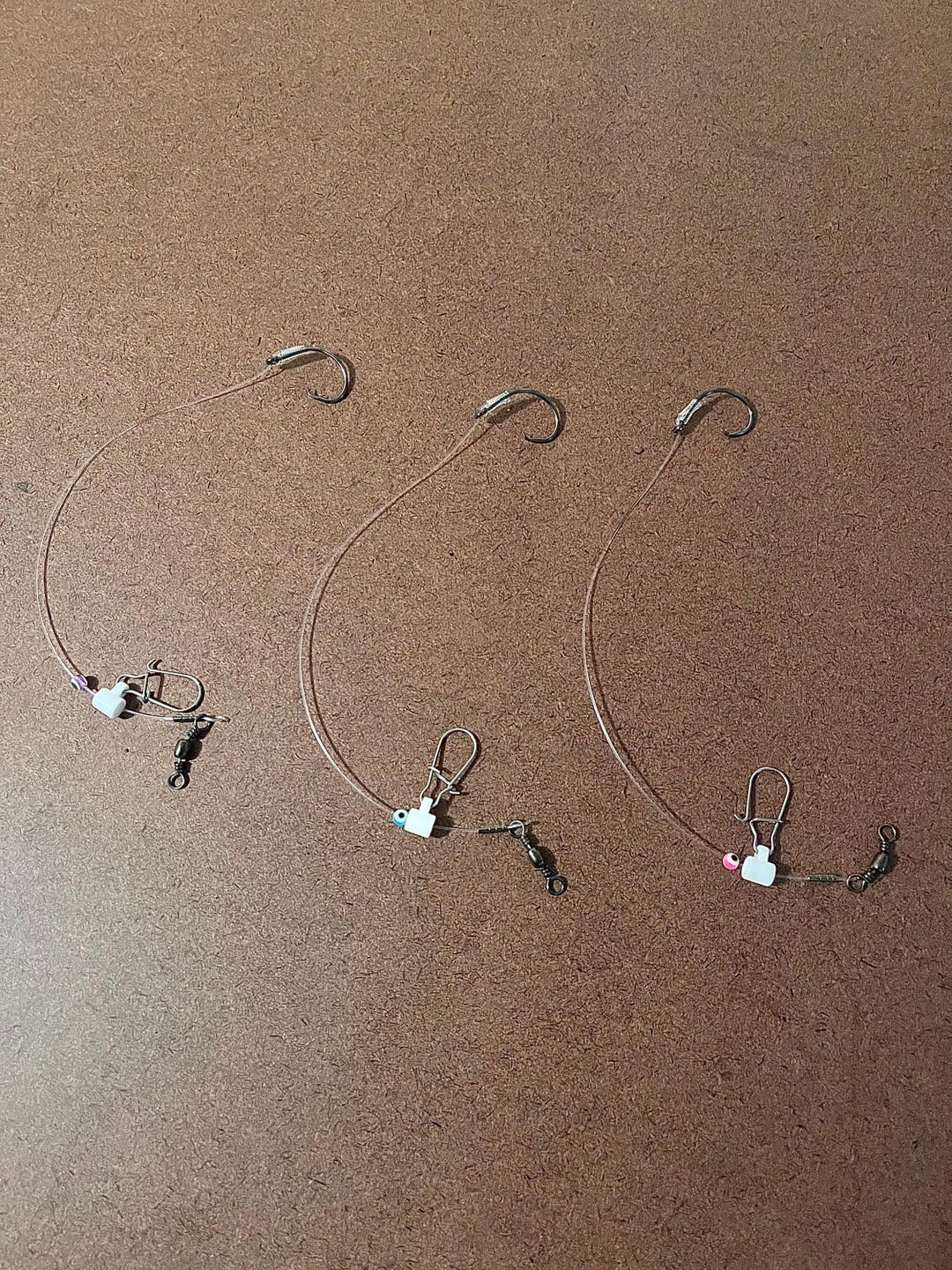 3 Pack Drum Surf Fishing Rigs cannonball Style 80LB Seaguar ...