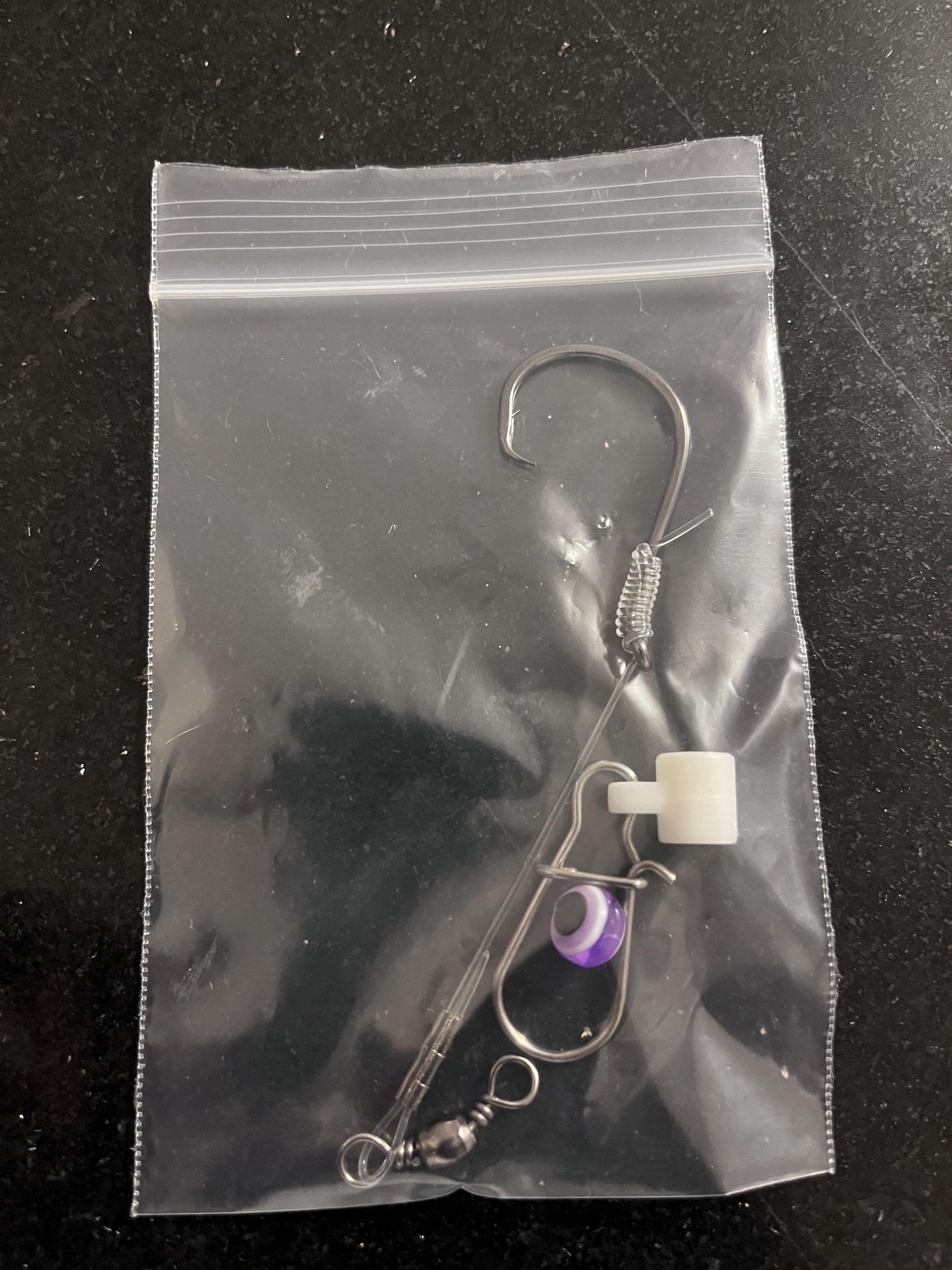 3 Pack Lite Red Drum Fishing Rigs Fish Finder 60LB Mono Snelled 5/0 ...