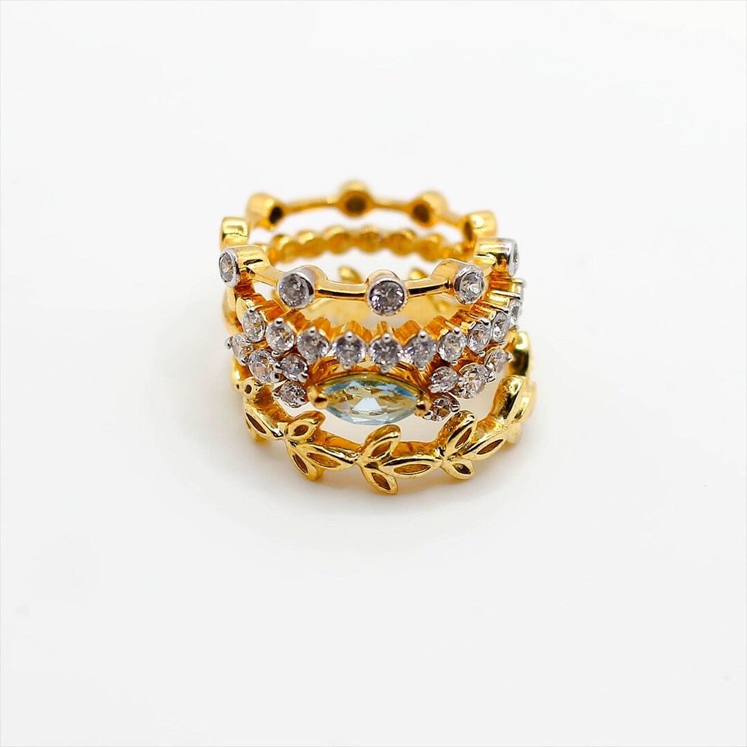 Astral Aurora Stack Ring - Etsy