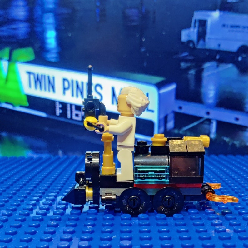 Doc Brown, Dr Emmett Brown Minifigure With Train, LEGO Bricks ...